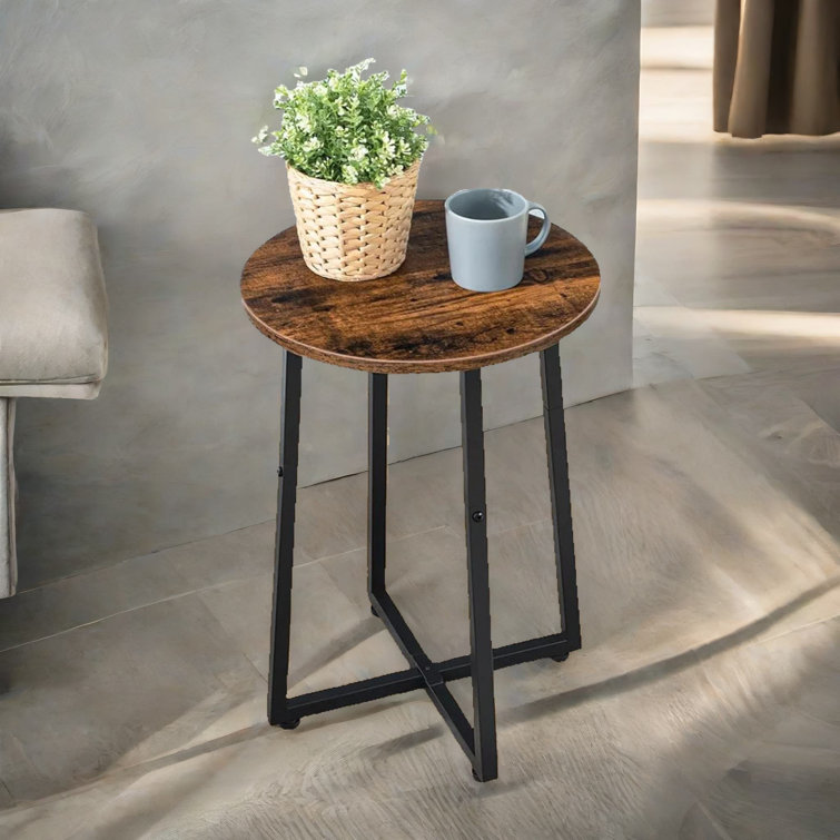 Small round wood end table store
